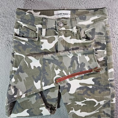 Etienne Marcel Pants Women 27 Camo Skinny Stretch Green White Red Zip ...