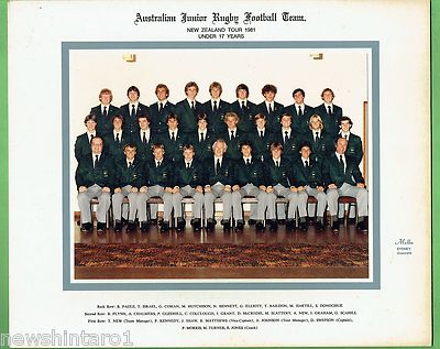 #T120. RUGBY UNION PHOTOGRAPH - UNDER 17 JUNIOR AUST. TEAM TO NEW ...