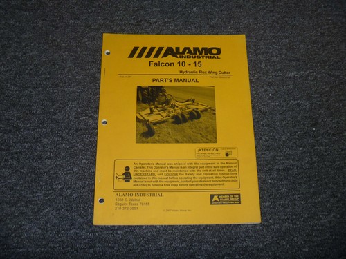Alamo Falcon 10-15 Hydraulic Flex Wing Cutter Parts Catalog Manual | eBay