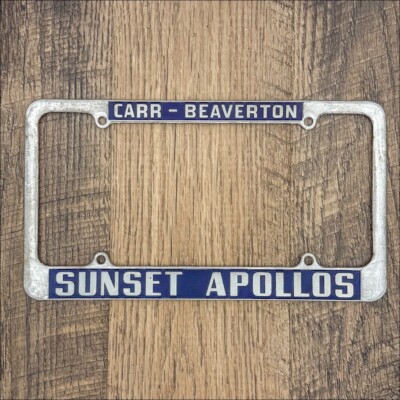 Original BEAVERTON OREGON License Plate Frame - Carr Sunset Apollos ...