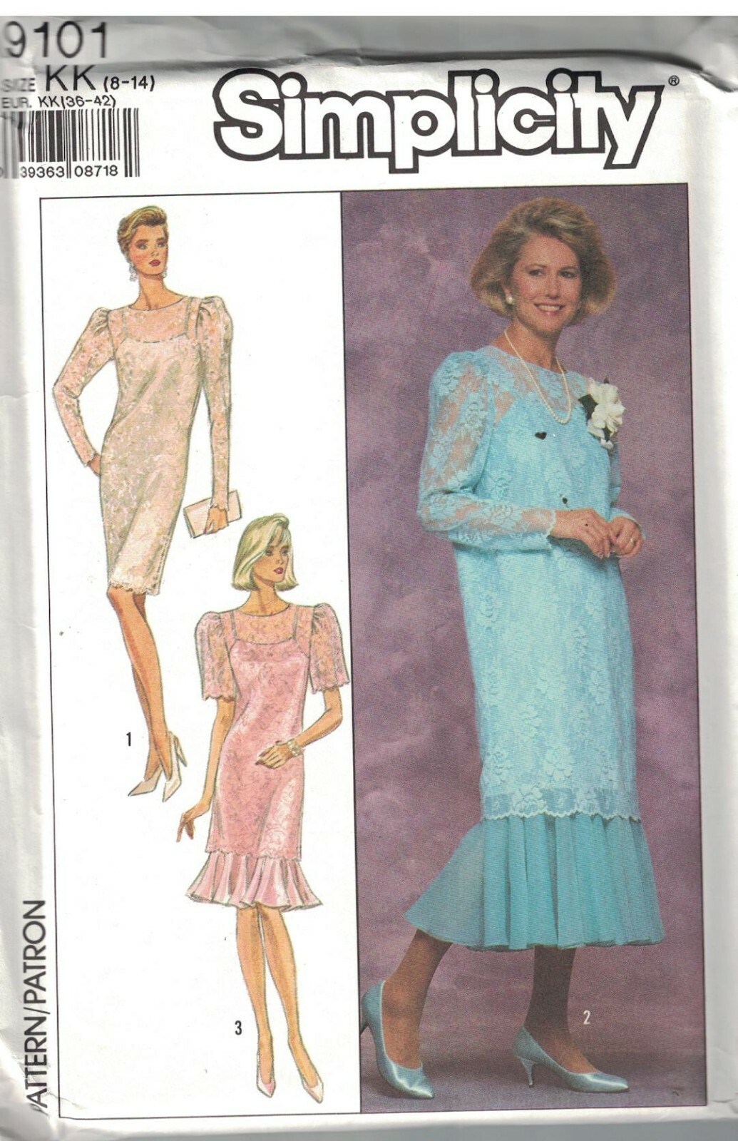 9101 Vintage Simplicity Sewing Pattern Misses Flounced Two Piece Dress ...