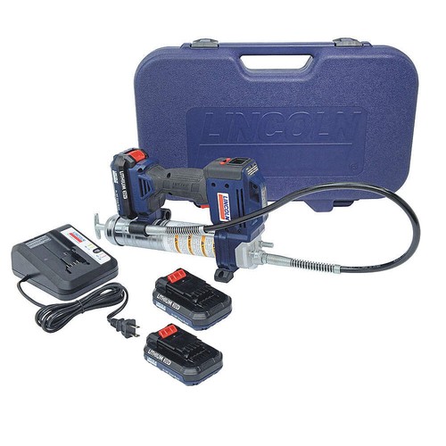 PowerLuber Dual Battery ﻿2-Speed 20V Li-Ion Grease Gun with AC Charger ...