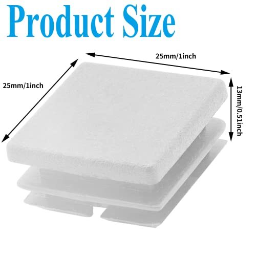 12 Pack Square Plastic Plug, Insert Tubing End Cap for Square 1 Inch ...