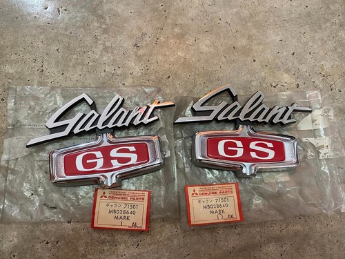 MITSUBISHI Galant Colt Dodge GTO Galant GS Side EMBLEM Badge Genuine ...