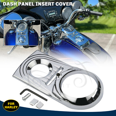 Chrome Dash Panel Insert Cover For Harley Dyna Fatboy FLSTF 2000-2017 ...