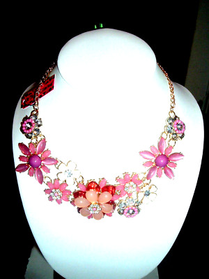 Betsey Johnson Multicolor MIXED Crystals Opals FLORAL Statement ...