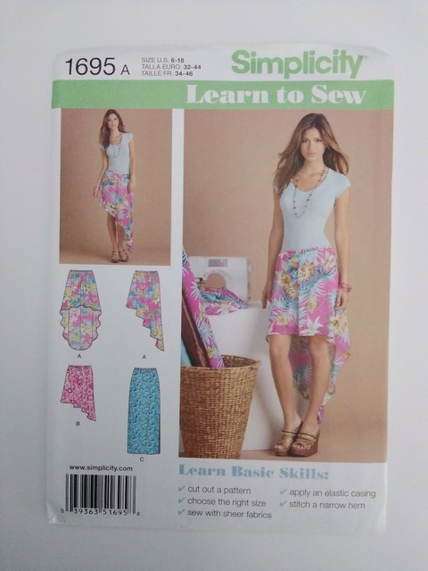 Simplicity Sewing Pattern 1695 Misses Skirts Sz 6-18 Uncut for sale ...
