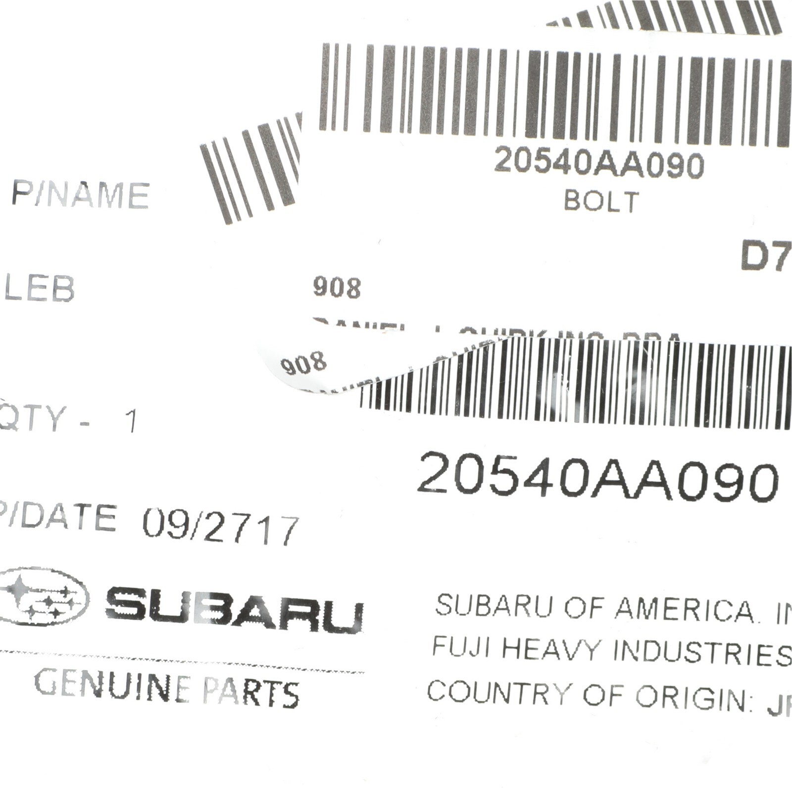 OEM NEW Forester Impreza SVX Rear Shock Absorber Strut Mount Bolt ...