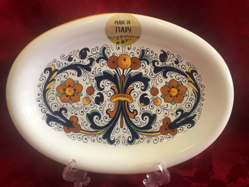 Nova Deruta Serving Platter Italy Oval Ceramic Plate New Nwt 9 7/8 in ...
