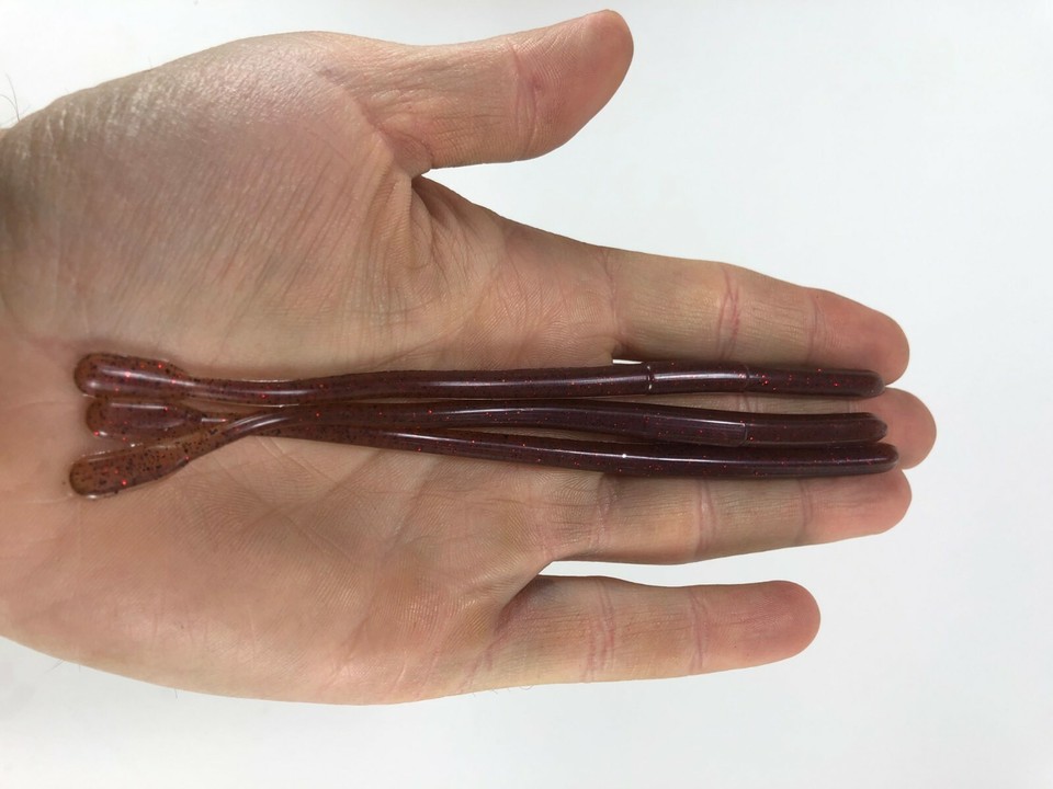 Robo Worm Style Drop Shot Finesse Straight Tail Worm Bass Fishing Lure ...