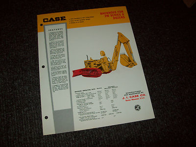 CASE BACKHOES FOR 310 SERIES G DOZERS CONSTRUCTION BROCHURE LITERATURE ...