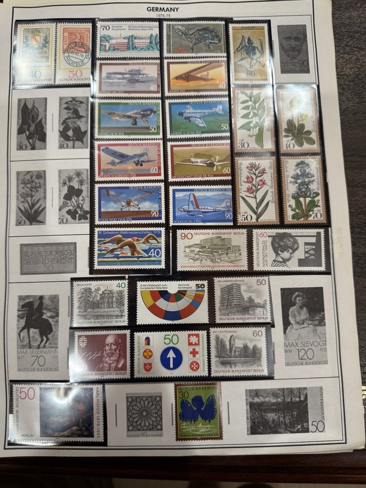 Germany Stamp Collection In Binder Un Searched many mint NH old high ...