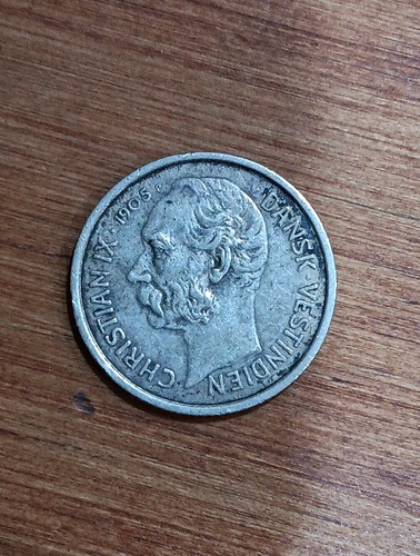 1905 50 Bit Danish West Indies Silver 10 Cents Coin Christian IX | eBay