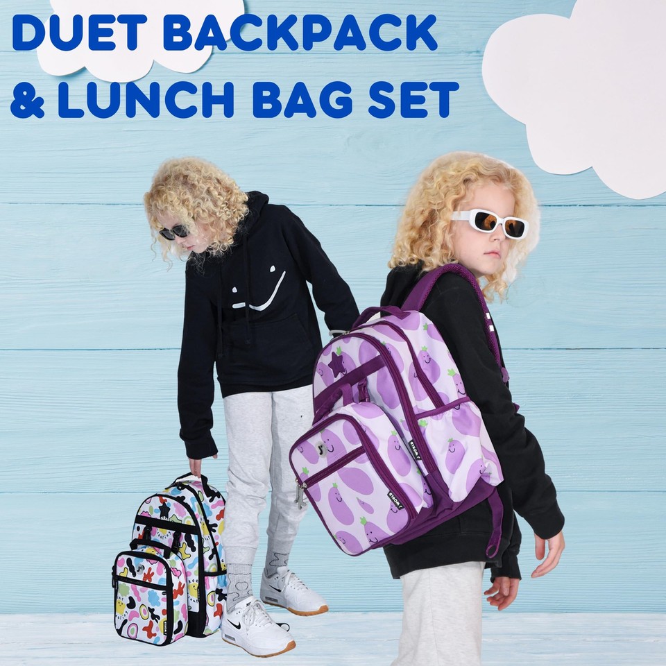 J World Duet Kids Backpack & Lunch Box Set For Boys & Girls Pre-K to ...