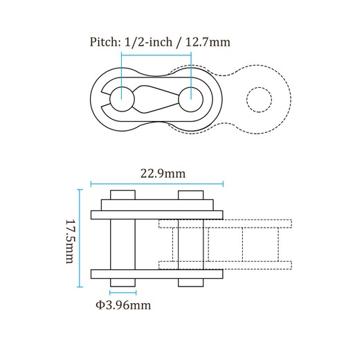 5pcs #40 Chain Master Connector Link Roller [1/2 Inch] Split Links ...