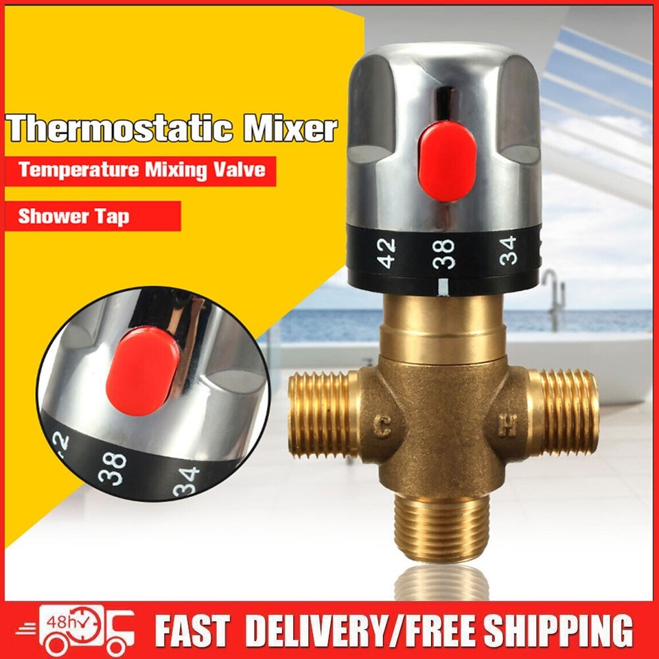 Water Temperature Mixing Valve Thermostatic Shower Mixer Controls ...