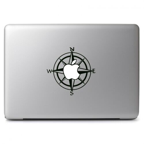 Apple Compass Vinyl Decal Sticker for Macbook Air Pro Laptop Car Window ...