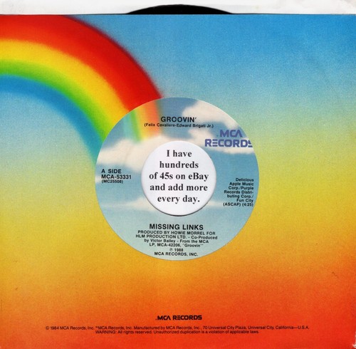 The Missing Links NM 45 rpm "Groovin'" on MCA Records | eBay