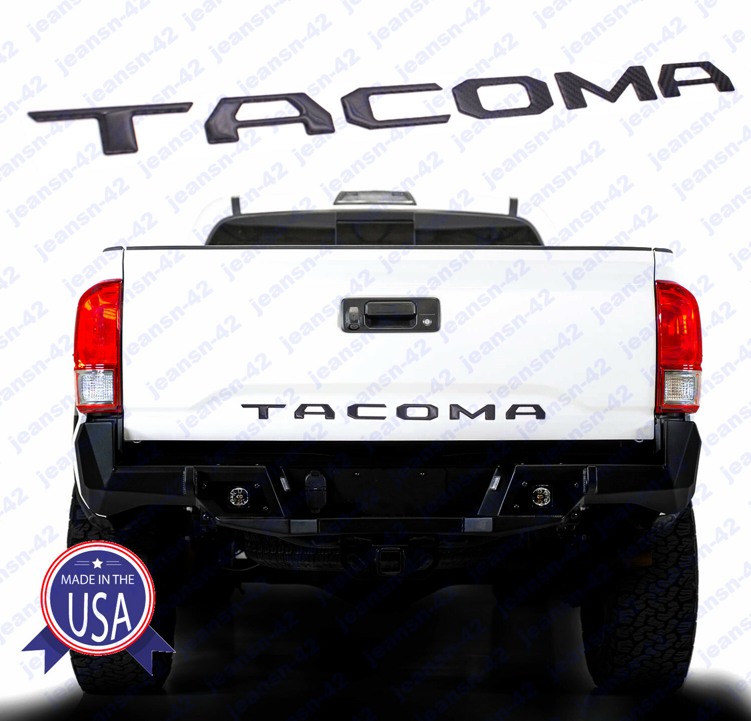 Black Carbon Fiber 3D Raised Tailgate Insert Letters for 2016-2020 ...