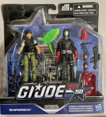 GI Joe 50th Anniversary 2 Pack Shipwreck & Cobra Commander NIB 2015 | eBay