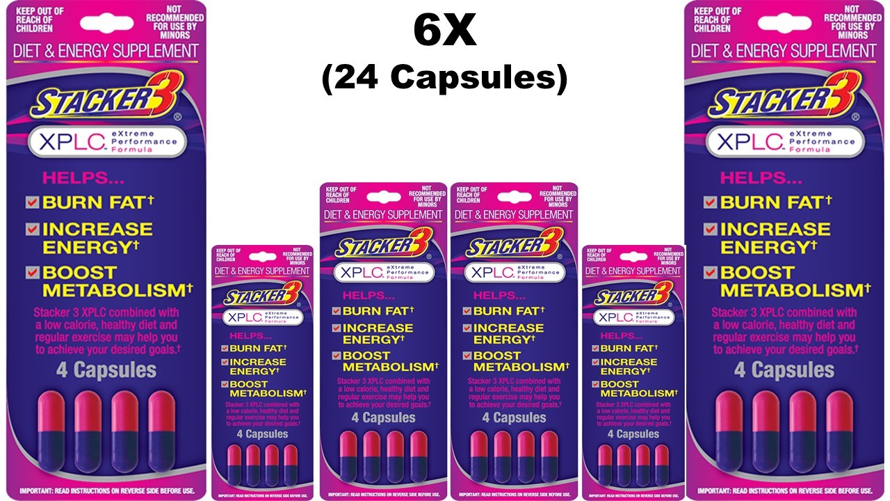 Stacker 3 XPLC Fat Burner 2 Weight Loss & Energy Boost Capsules (Pick ...