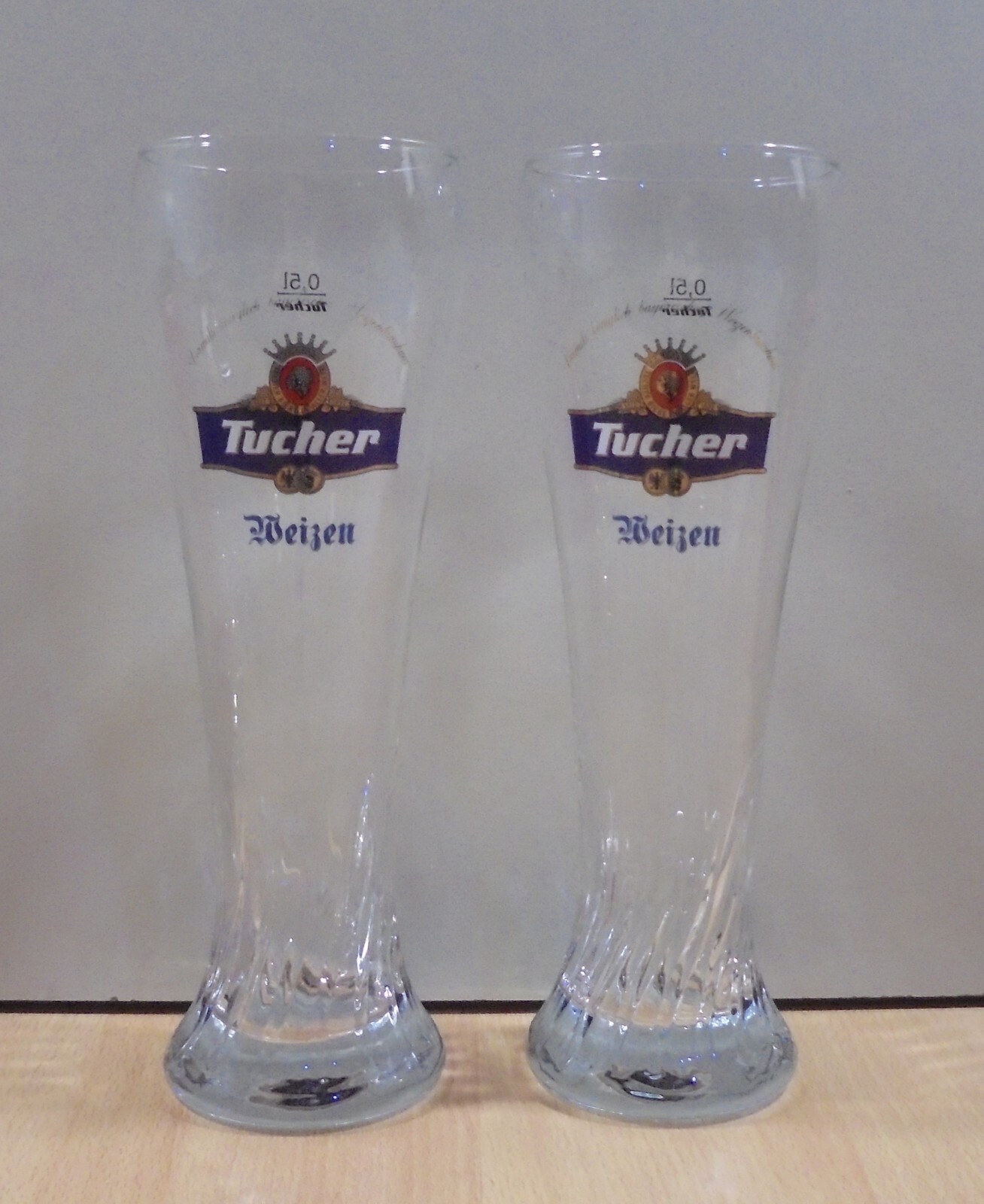 TUCHER BEER ADVERTISIGN SET OF TWO GLASSES 500ML | eBay