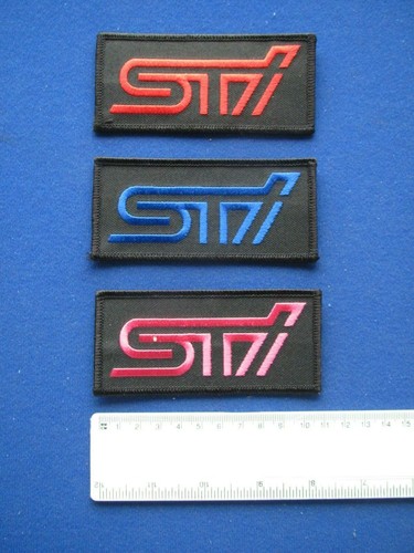 Subaru STi Cloth Badge/Patch - For your Jacket, Overalls etc , Sew or ...