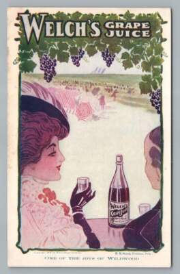 Welchs Grape Juice Poster Art Nouveau Advertising WILDWOOD New Jersey ...