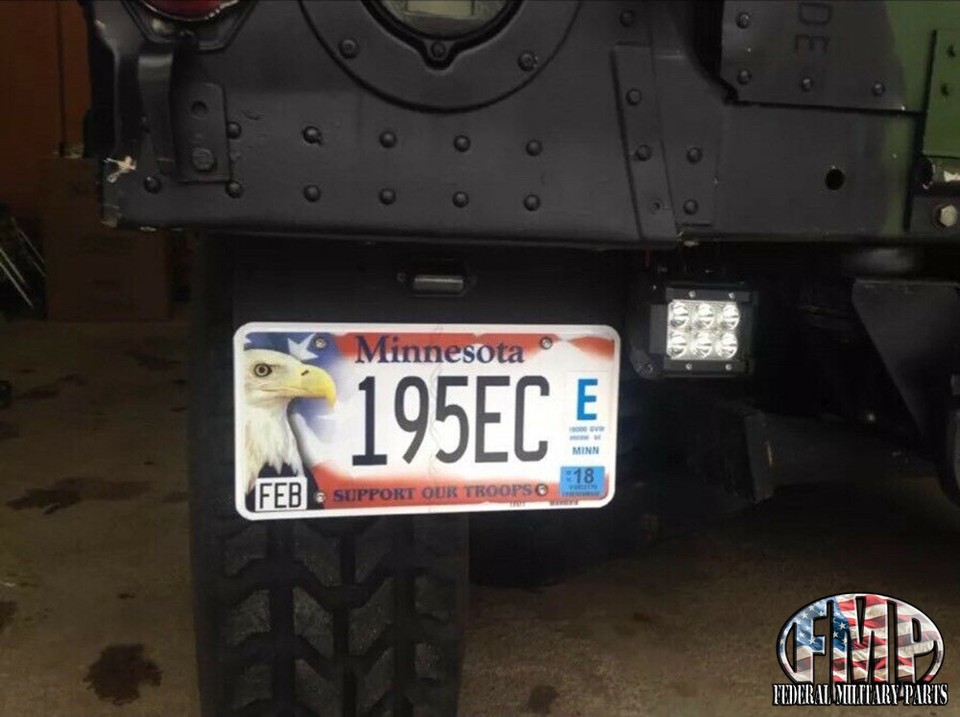 Plug & Play Prewired SM License Plate Light 24V LED fits Military ...