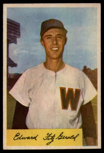 1954 Bowman #168 Ed Fitz Gerald VG/EX Senators | eBay