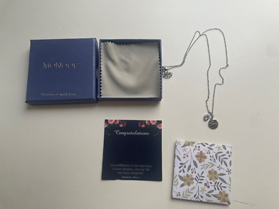 MONOOC Compass Necklace, Charm Necklace Engraved Stainless Steel Heart ...