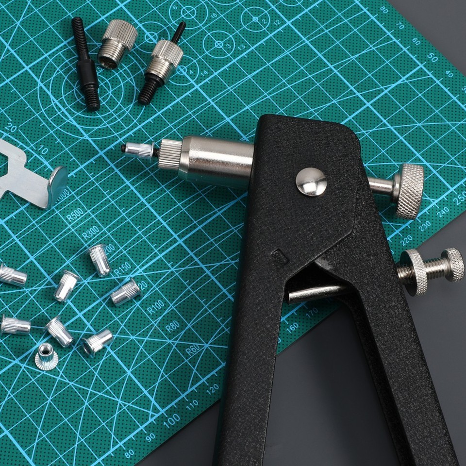 Manual Hand Riveter Kit Nut Riveting Machine Rivets Setting Tool | eBay