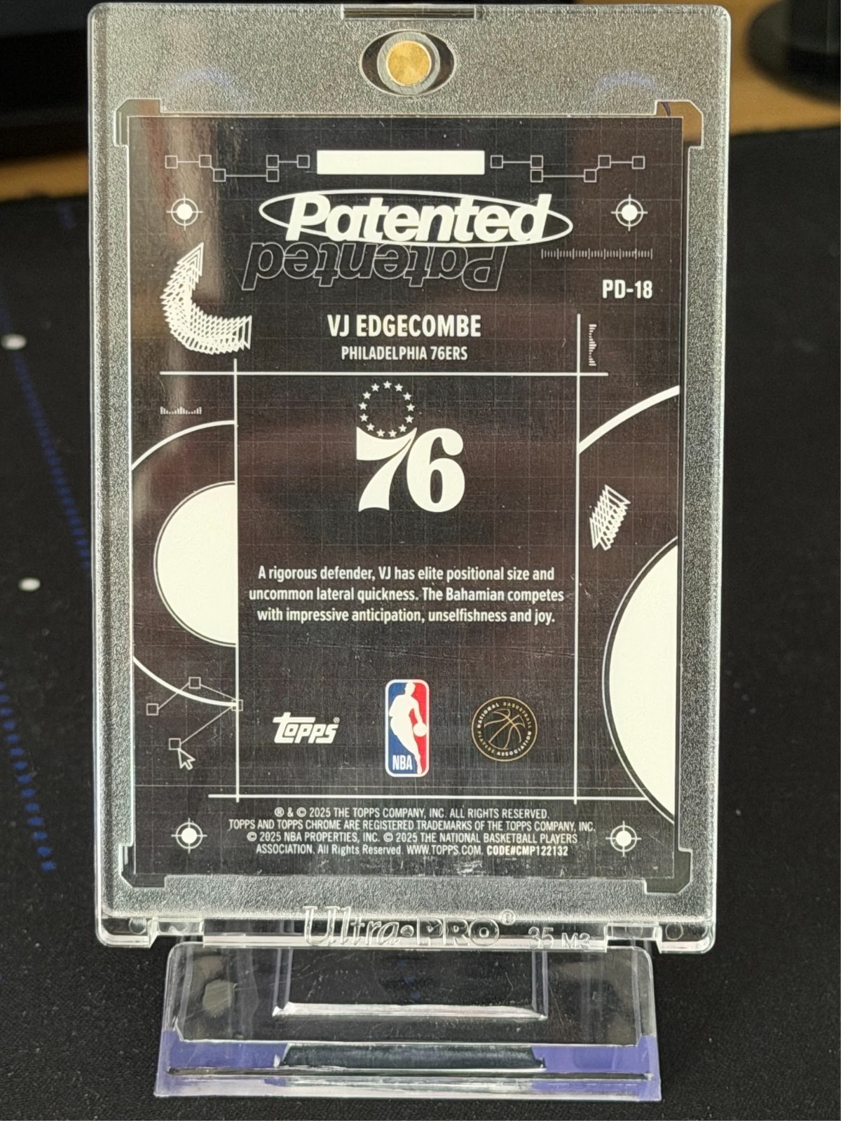 2025-26 Topps Chrome - VJ Edgecombe - PATENTED - Rookie SSP