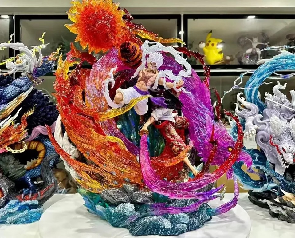 One Piece GK Figur Ruffy Nika Shanks Anime Modell Rot Weiß Haar Sammler ...