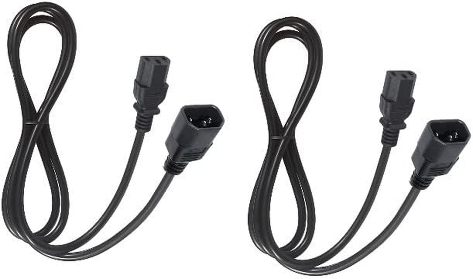 IEC C14 to IEC C13 Extension Power Cables Kettle Lead Computer PC ...