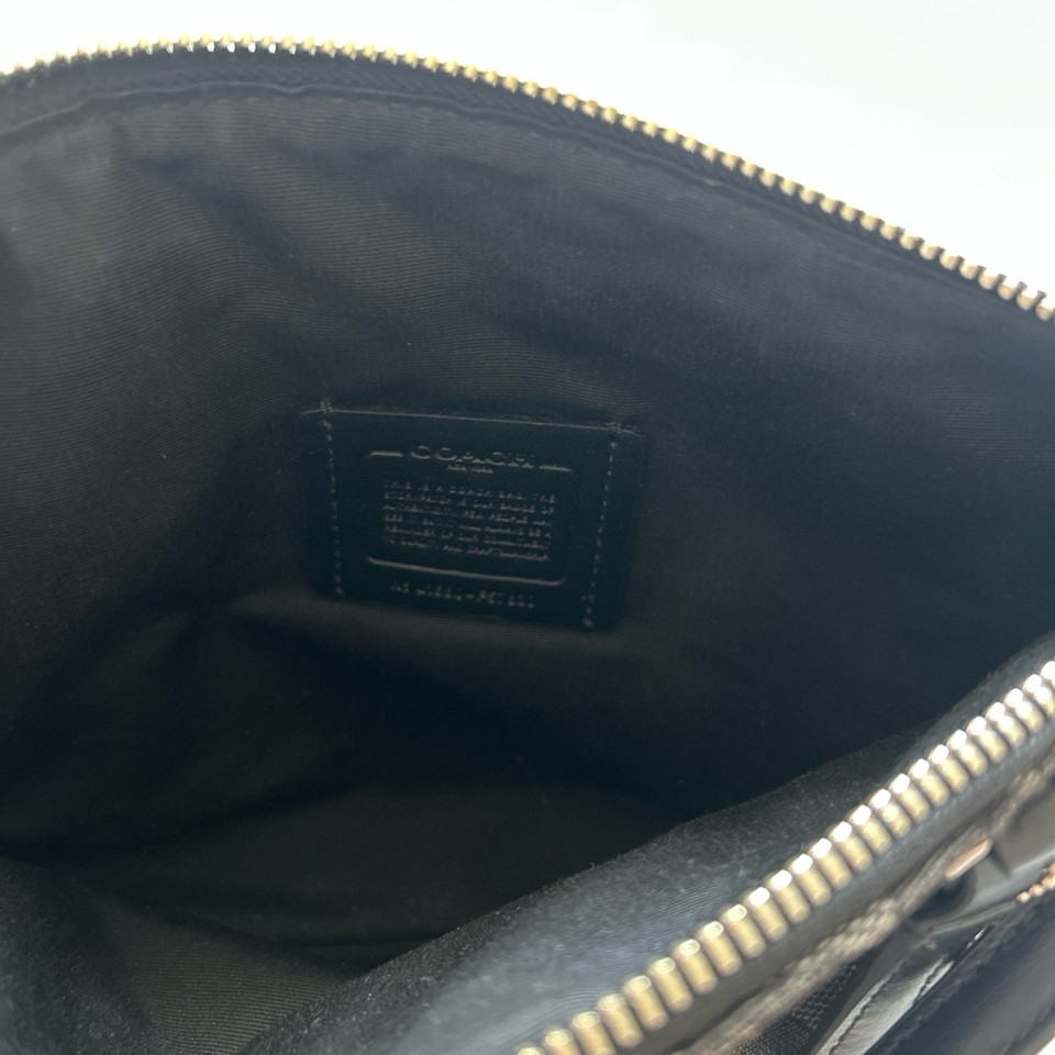 Coach Mini Hand Bag with Shoulder Strap Black Signature | eBay