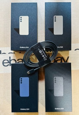 NEW Samsung Galaxy S24 Original Box with OEM USB-C Fast Charge Cable ...