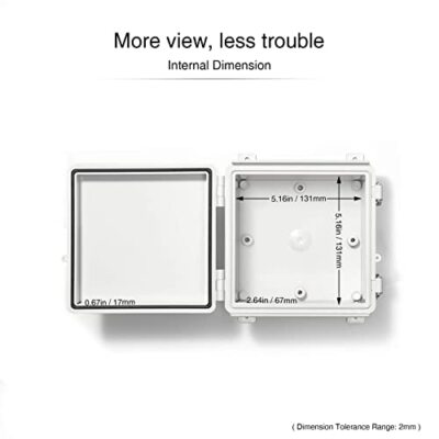 Hinged Cover Outdoor Junction Box & Mounting Plate,ABS Plastic IP67 Box ...