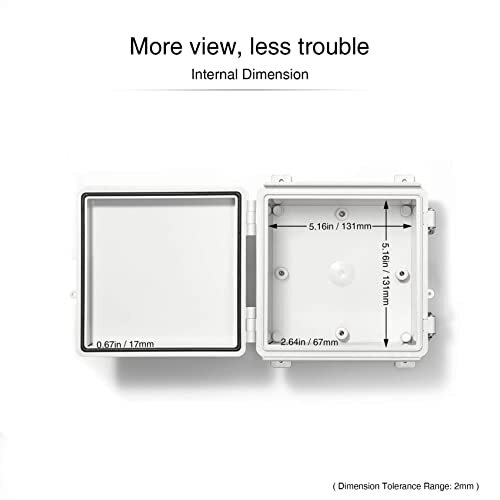 Hinged Covers Outdoor Junction Box & Mounting Plates,ABS Plastic IP67 ...