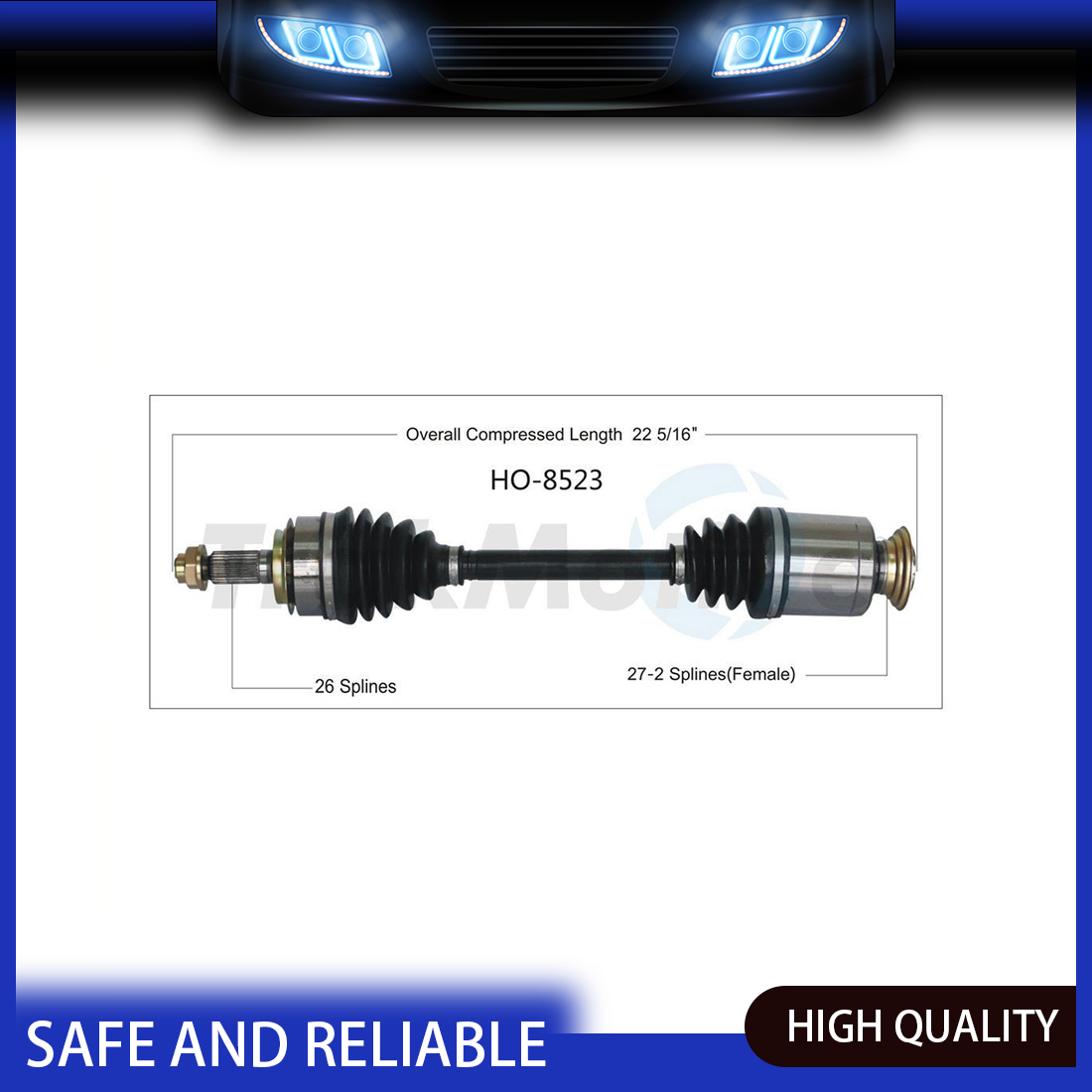 Cv Axle Joint Assembly Front Right 1 pcs for 14-15 Civic GAS Auto CVT ...