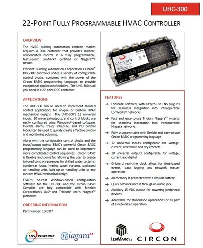 Circon UHC-300 HVAC Controller Revision 2.0 | eBay