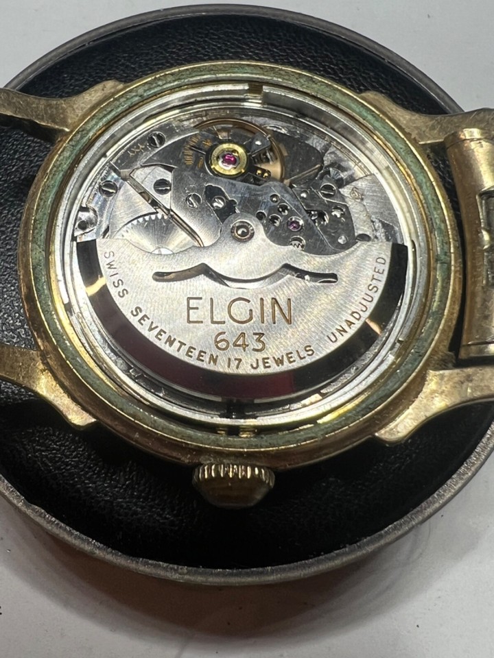 Vintage Rare ELGIN Watch Shockmaster Automatic Self-Winding 10K Gold ...