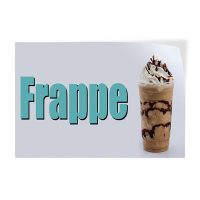 Decal Stickers Frappe Restaurant Cafe Bar B Vinyl Store Sign Label | eBay