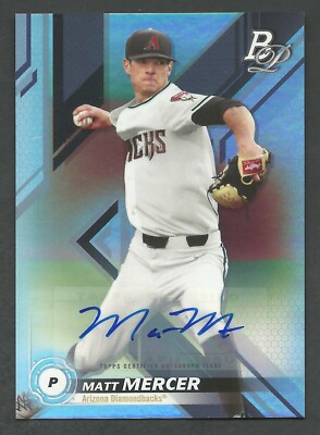 2019 Bowman Platinum Matt Mercer #TOP-56 Autograph - Diamondbacks | eBay