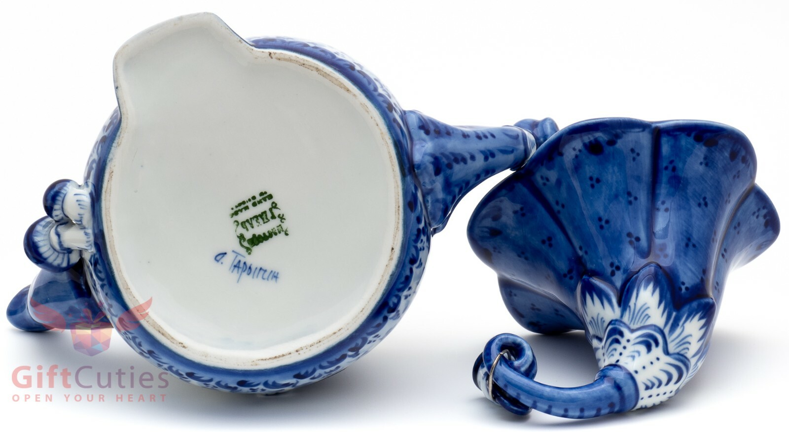 Porcelain Gzhel teapot in shape of a house souvenir handmade Гжель | eBay