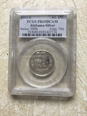 2003-S Alabama Statehood Silver Quarter PCGS PR69DCAM | eBay