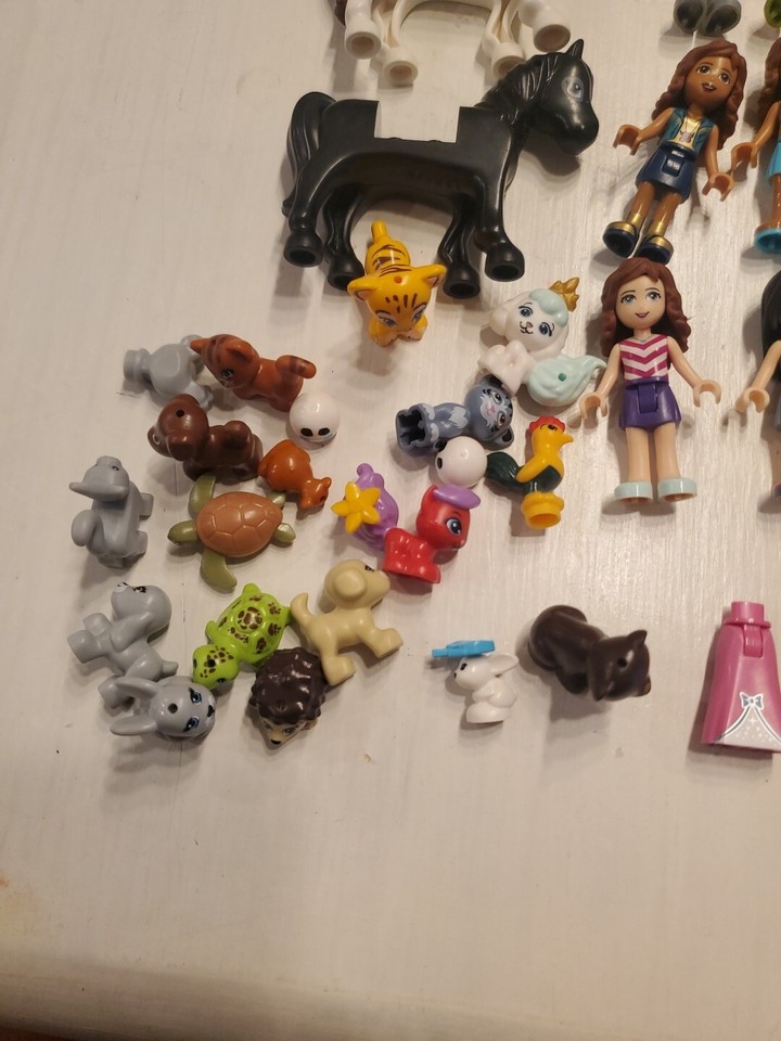 Lego Friends & Animals 30+ Piece Lot Mix Match Mini Doll Minifigures ...