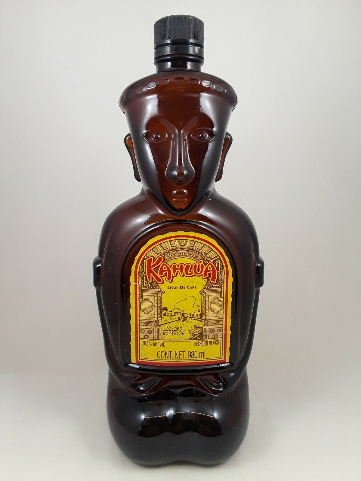 Vtg Collectible Aztec Kahlua Liquor EMPTY Brown Heritage Ed. Bottle ...