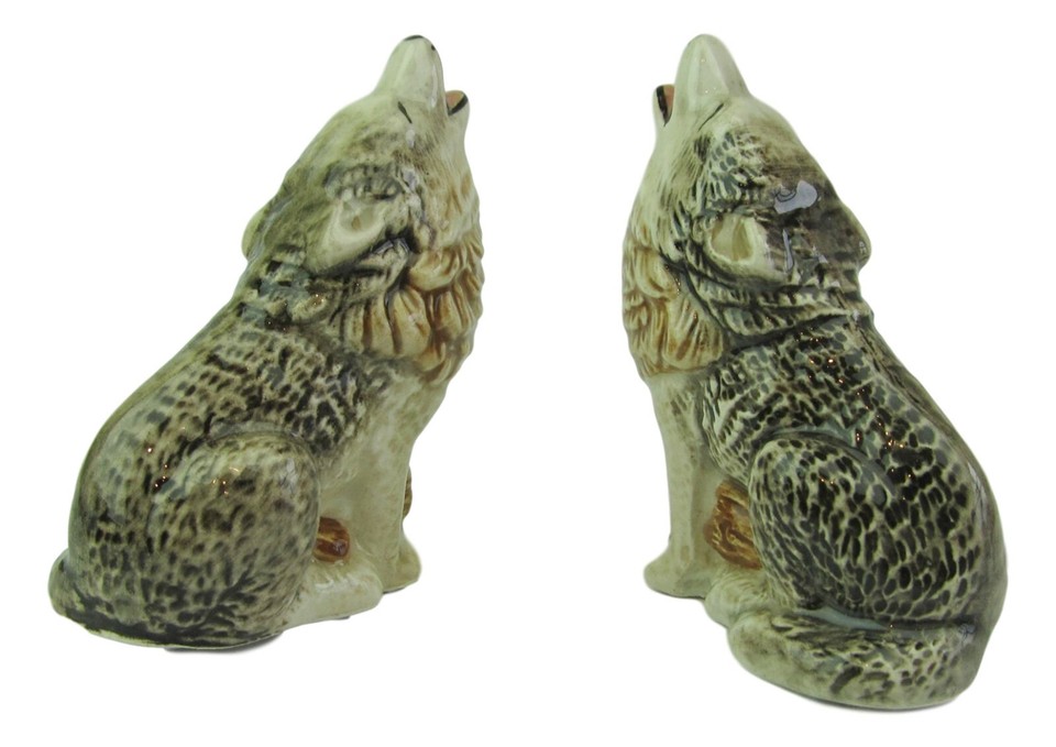Wolf Ceramic Salt & pepper Shakers | eBay