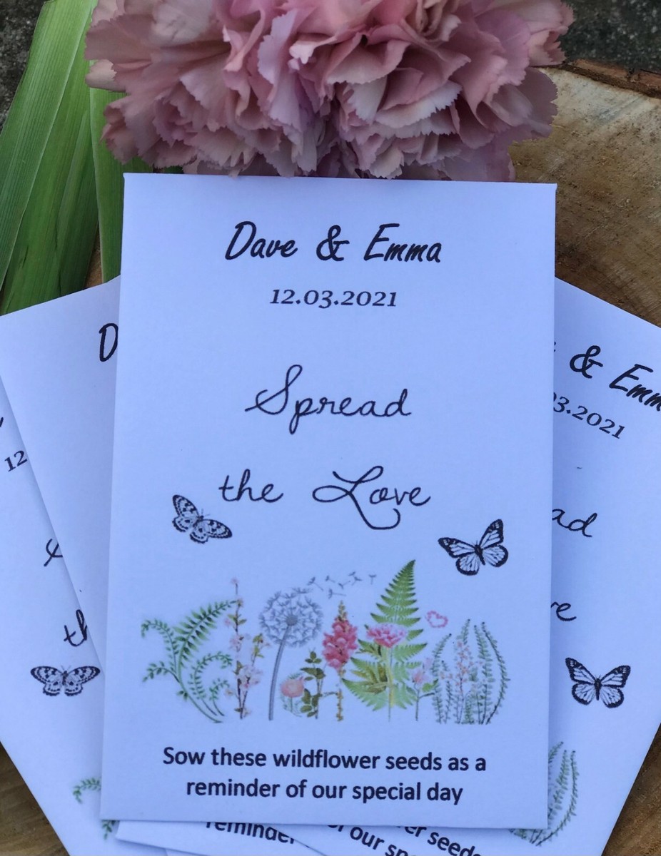Wildflower Seed Wedding Favors 150 Pieces Greenery Seed Packets Let